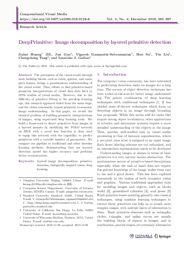 (PDF) Layered Primitive Detection in Image Decomposition Using Deep Learning