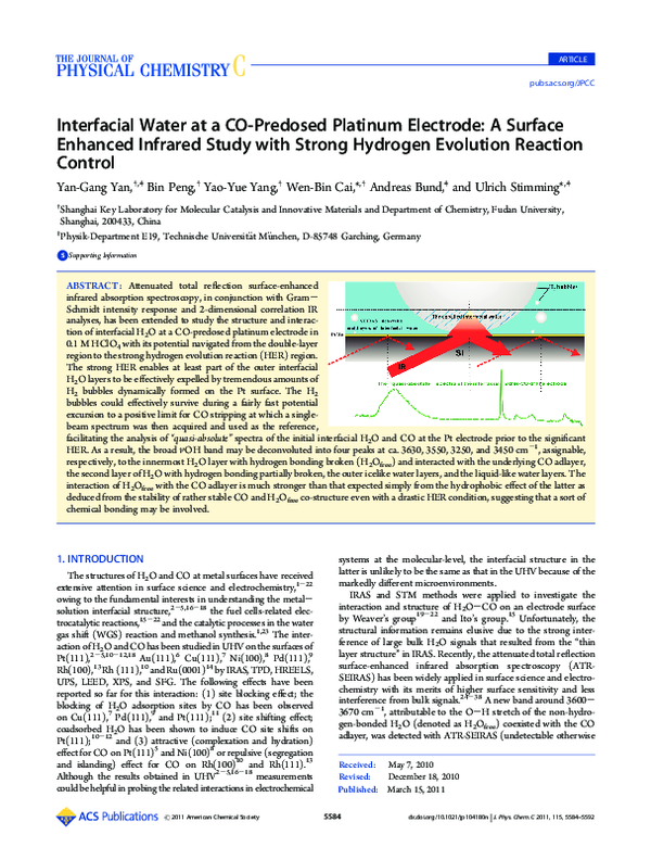 (PDF) Interfacial Water at a CO-Predosed Platinum Electrode: A Surface ...