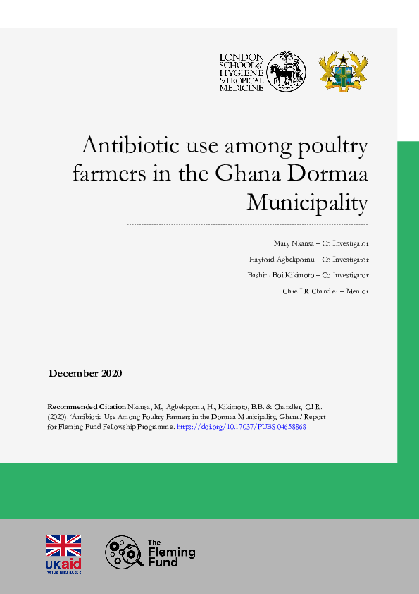 (PDF) Antibiotic Use Among Poultry Farmers in the Dormaa Municipality ...