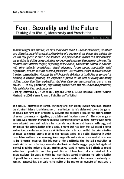 Pdf Fear Sexuality And The Future Thinking Sex Panic Monstrosity