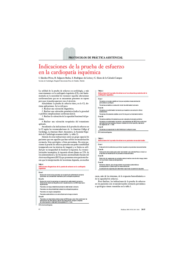 (PDF) Indicaciones de la prueba de esfuerzo en la cardiopat?a isqu?mica
