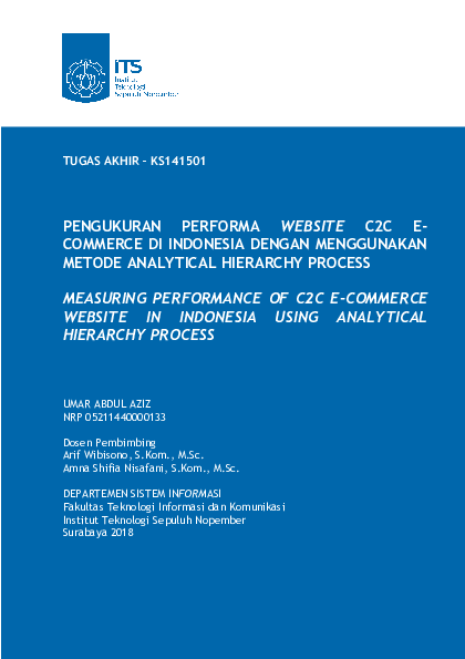 (PDF) Pengukuran Performa Website C2C E-commerce di Indonesia dengan Menggunakan Metode ...