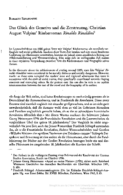 (PDF) Das Glück des Genetivs und die Zerstreuung. Christian August ...