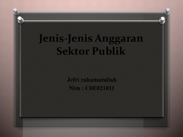 (PPT) PPT Jenis Anggaran Sektor Publik PPT-36919271 VI