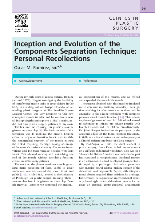 Pdf Inception And Evolution Of The Components Separation Technique