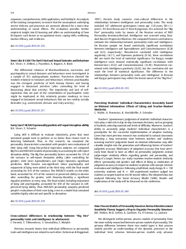 (PDF) How Process Models of Personality Based on Revised Reinforcement ...