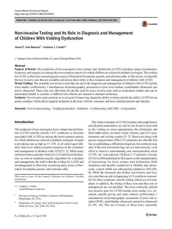 (PDF) Non-invasive Testing and Its Role in Diagnosis and Management of ...