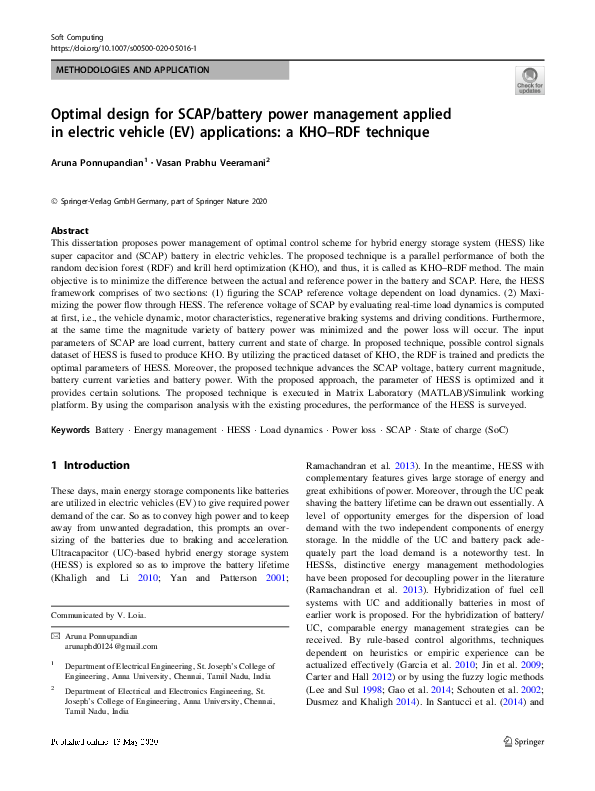 (PDF) Optimal design for SCAP/battery power management applied in electric vehicle (EV ...