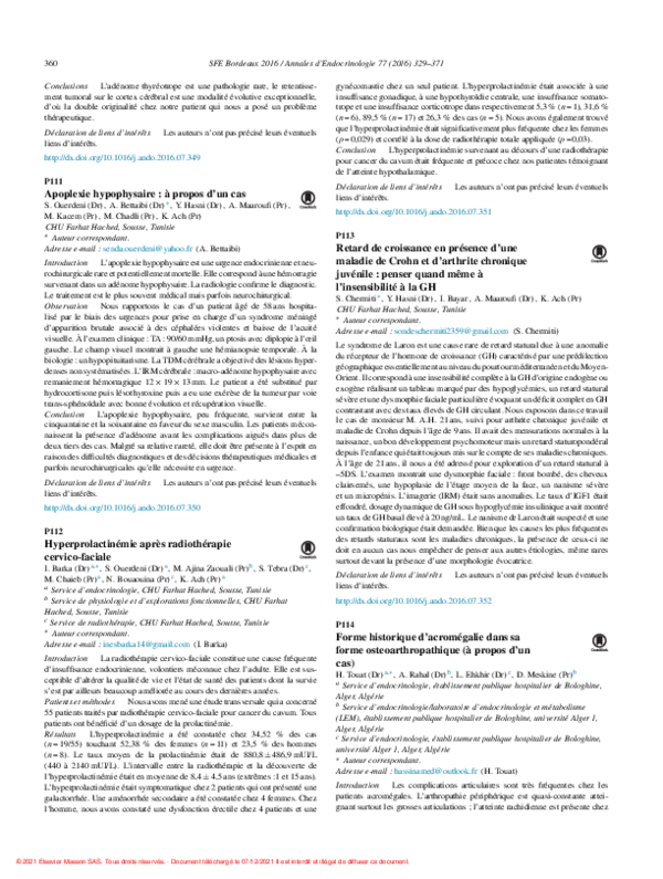 (PDF) Hyperprolactinémie après radiothérapie cervico-faciale