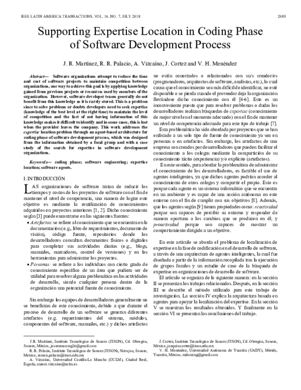(PDF) Supporting Expertise Location in Coding Phase of Software ...