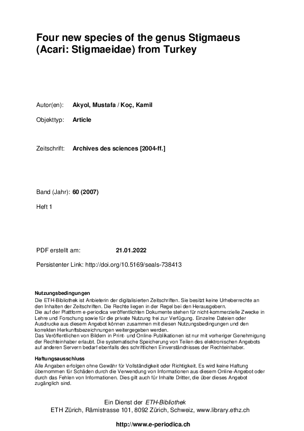 (PDF) Four new species of the genus Stigmaeus (Acari: Stigmaeidae) from ...
