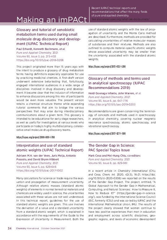 (PDF) Interpretation and use of standard atomic weights (IUPAC Technical Report)