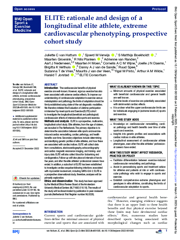 (PDF) ELITE: rationale and design of a longitudinal elite athlete, extreme cardiovascular ...