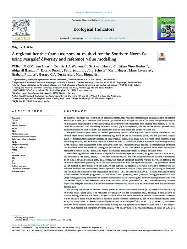 (PDF) A regional benthic fauna assessment method for the Southern North ...
