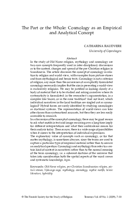 (PDF) The Part of the Whole. Cosmology as an Empirical and Analytical ...