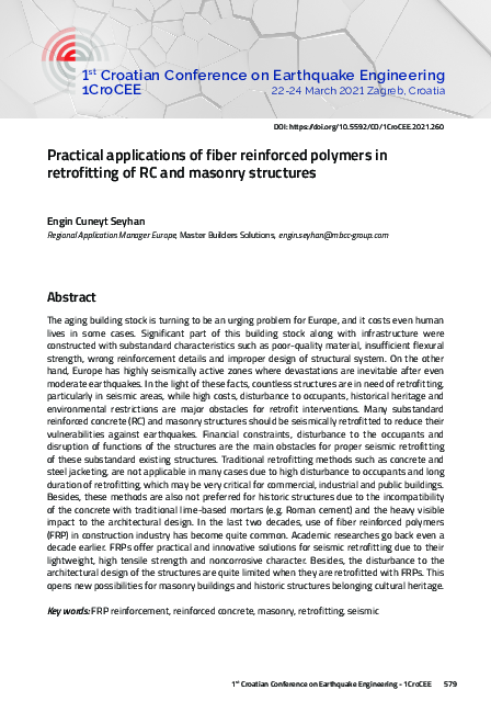 (PDF) Practical Applications of Fiber Reinforced Polymers in Retrofitting of RC and Masonry ...