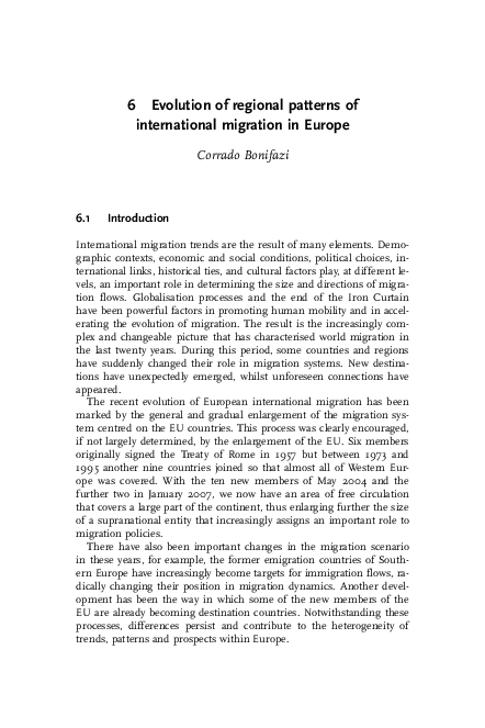 (PDF) 6. Evolution of regional patterns of international migration in ...
