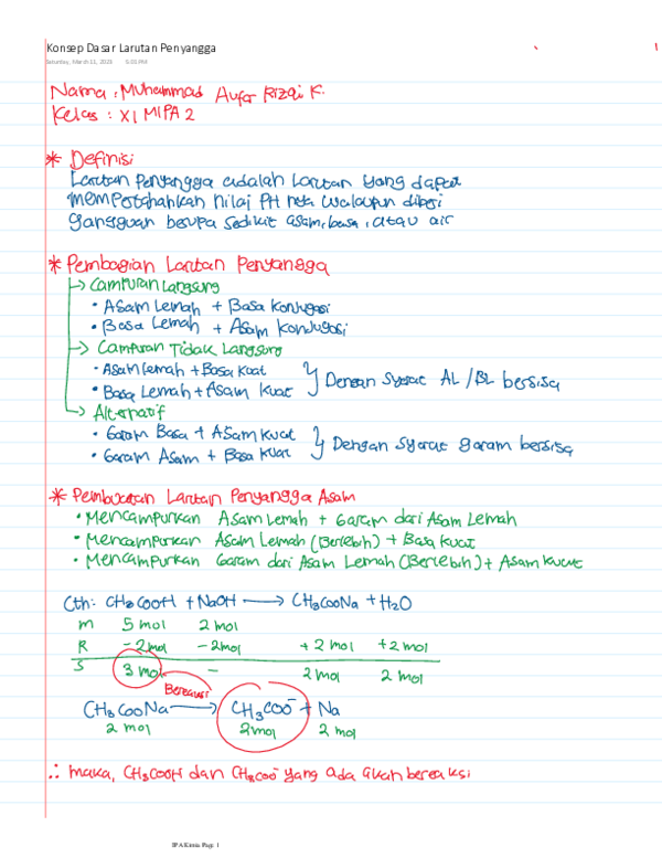(PDF) Konsep Dasar Larutan Penyangga