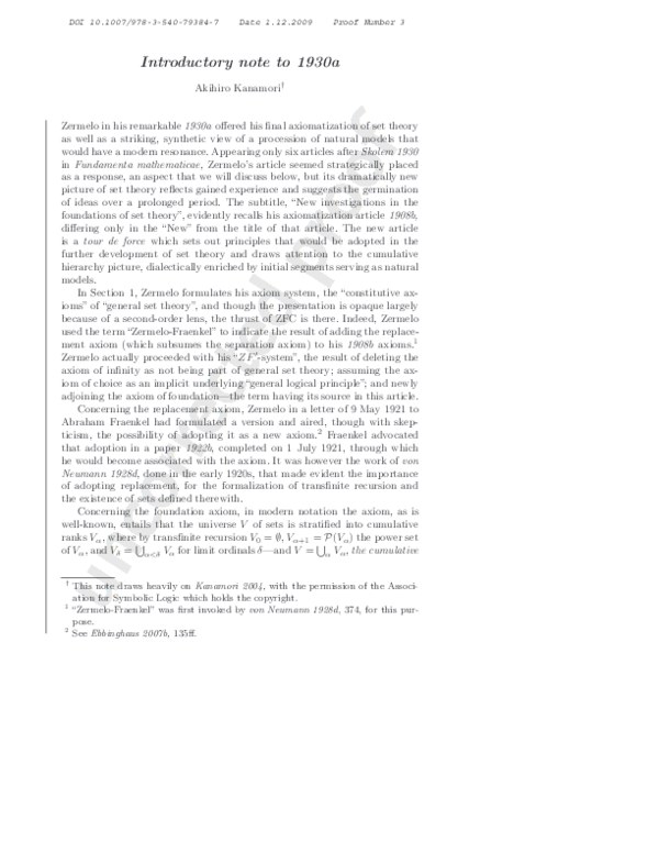 (PDF) Introductory note to 1930a