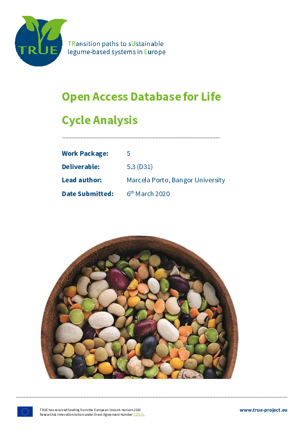 (PDF) Open Access Database for Life Cycle Analysis