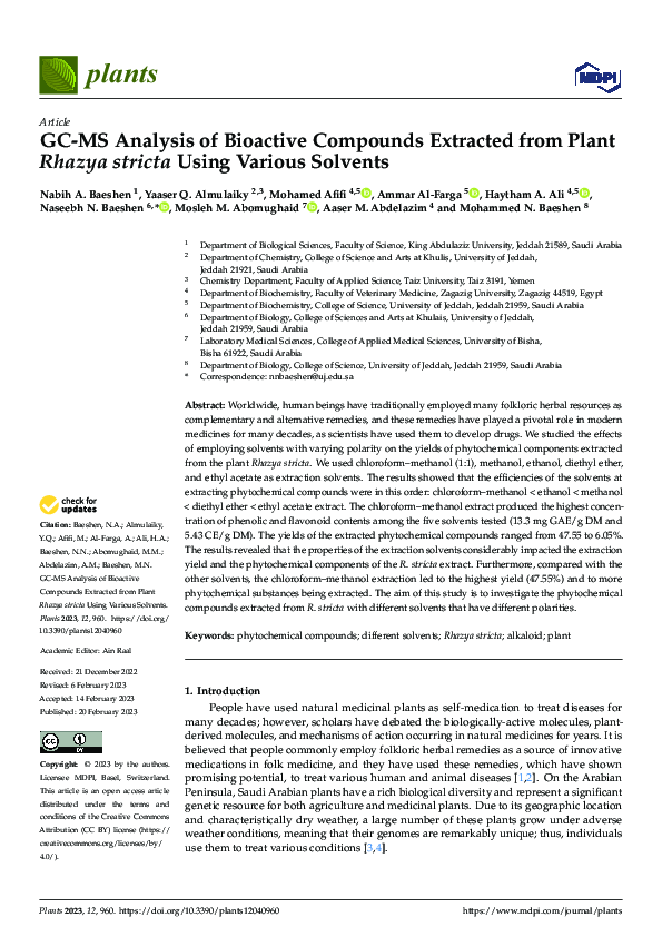 Pdf Gc Ms Analysis Of Bioactive Compounds Extracted From Plant Rhazya