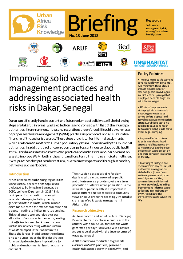 (PDF) Improving Solid Waste Management (SWM) Practices and Addressing ...