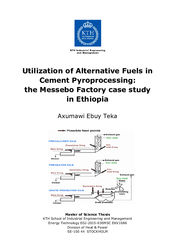 (PDF) Utilization of Alternative Fuels in Cement Pyroprocessing: the ...