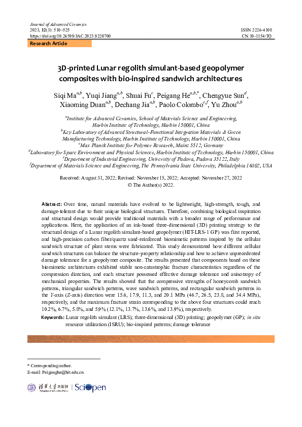 (PDF) 3D-printed Lunar regolith simulant-based geopolymer composites ...