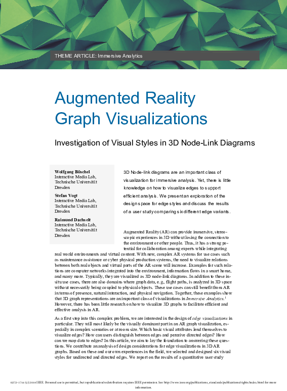 (PDF) Augmented Reality Graph Visualizations