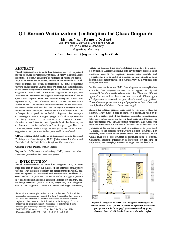 (PDF) Off-screen visualization techniques for class diagrams