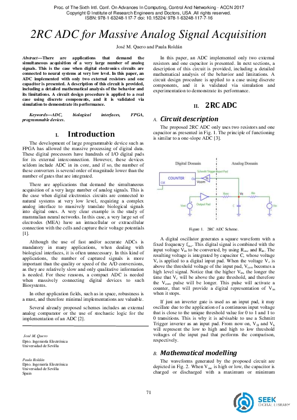 (PDF) 2RC ADC for Massive Analog Signal Acquisition