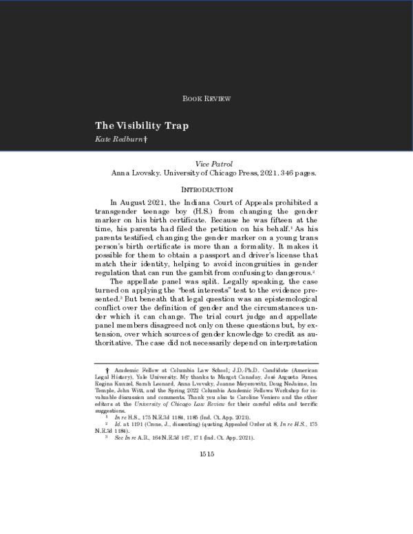 (PDF) The Visibility Trap