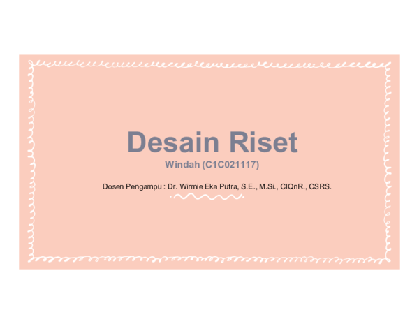 (PDF) Ppt Desain Riset