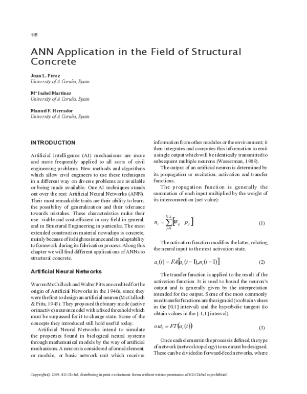 (PDF) ANN Application in the Field of Structural Concrete