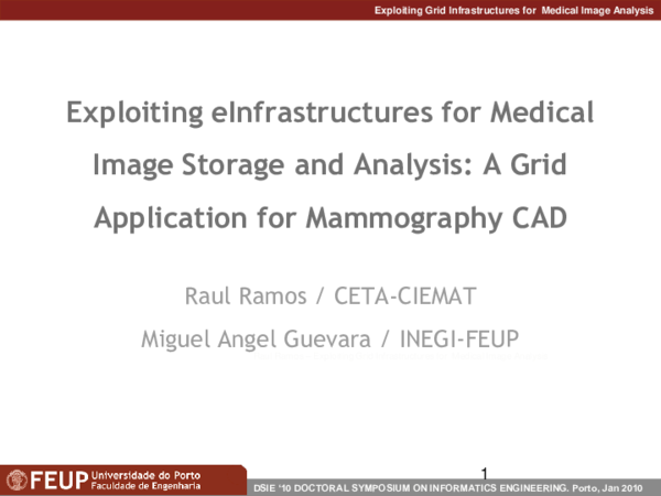 (PDF) Exploiting E-Infrastructures for Medical Image Storage and ...