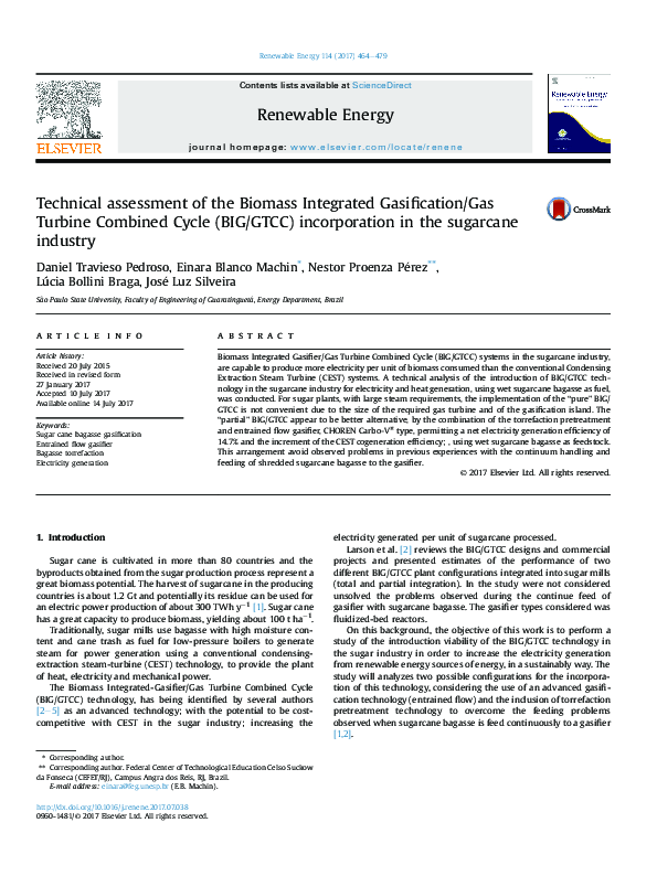 (PDF) Technical assessment of the Biomass Integrated Gasification/Gas ...
