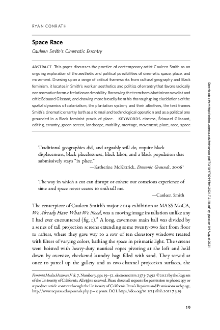 (PDF) Cauleen Smith: Cinematic Errantry Explored