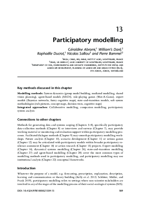 (PDF) Participatory Modelling