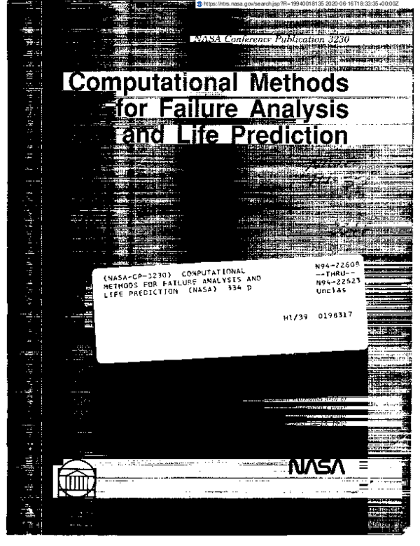 Computational Methods for Failure Analysis and Life Prediction