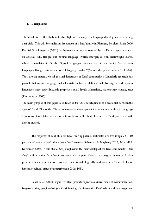 (DOC) Flemish Sign Language development