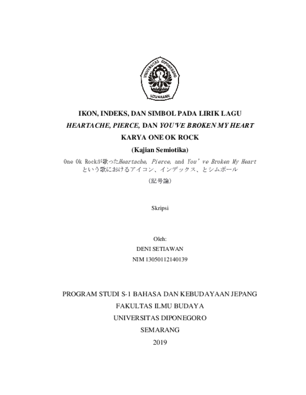(PDF) IKON, INDEKS, DAN SIMBOL PADA LIRIK LAGU HEARTACHE, PIERCE, DAN YOU’VE BROKEN MY HEART ...