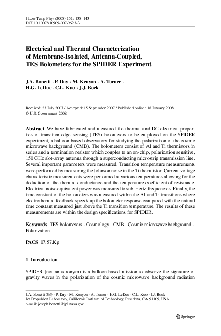 (PDF) Electrical and Thermal Characterization of Membrane-Isolated ...