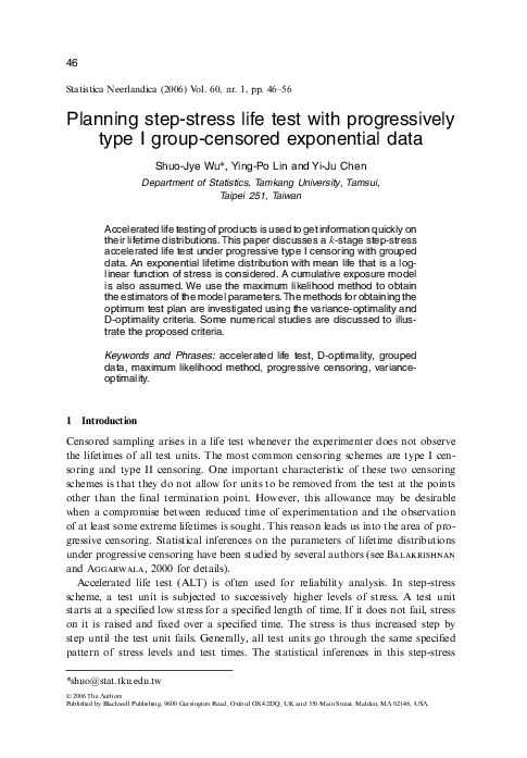 (PDF) Planning step-stress life test with progressively type I group ...