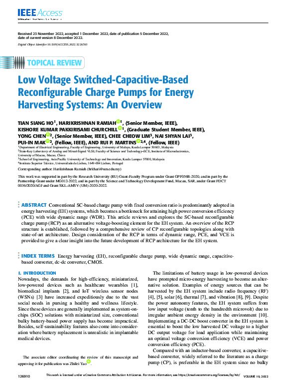 (PDF) Low Voltage Switched-Capacitive-Based Reconfigurable Charge Pumps for Energy Harvesting ...