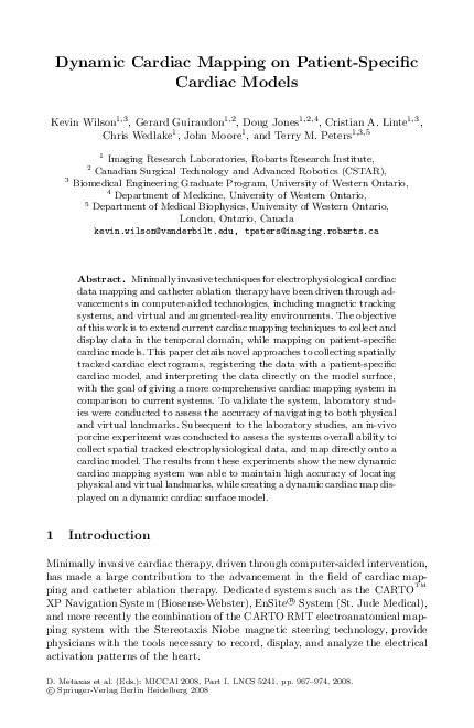 (PDF) Dynamic Cardiac Mapping on Patient-Specific Cardiac Models | Terry Peters - Academia.edu