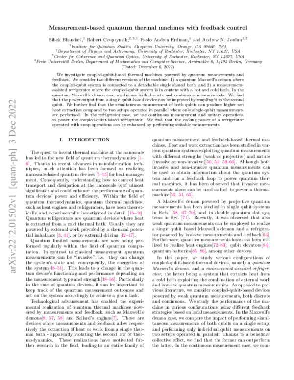 (PDF) Measurement-based quantum thermal machines with feedback control