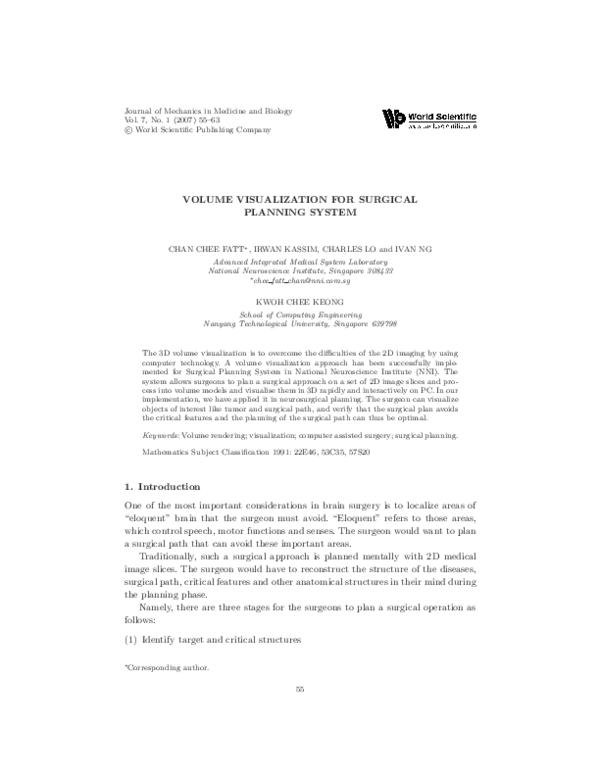 (PDF) Volume Visualization for Surgical Planning System
