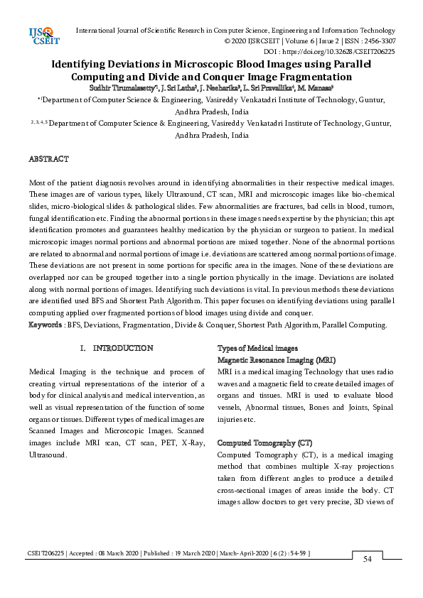 (PDF) Identifying Deviations in Microscopic Blood Images using Parallel Computing and Divide and ...