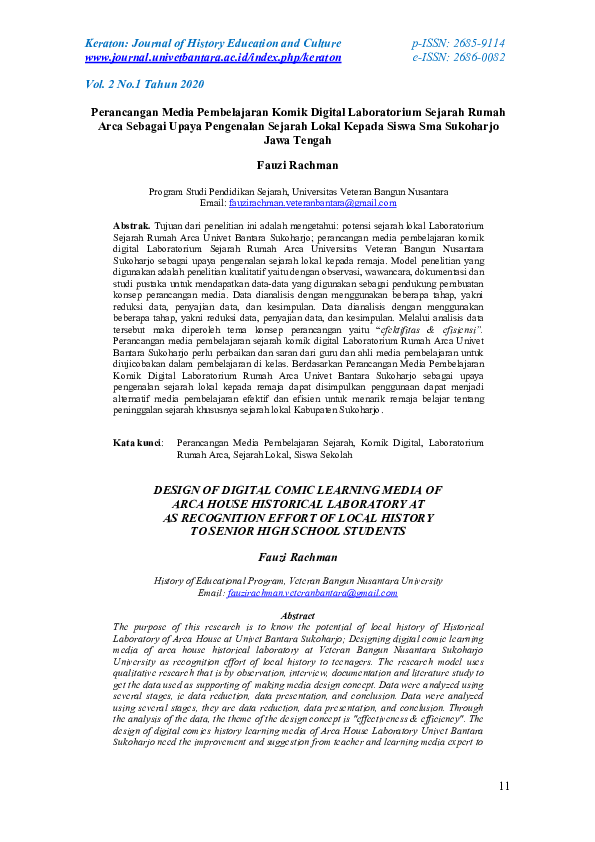 (PDF) Perancangan Buku Digital Laboratorium Sejarah Rumah Arca Sukoharjo Sebagai Media ...