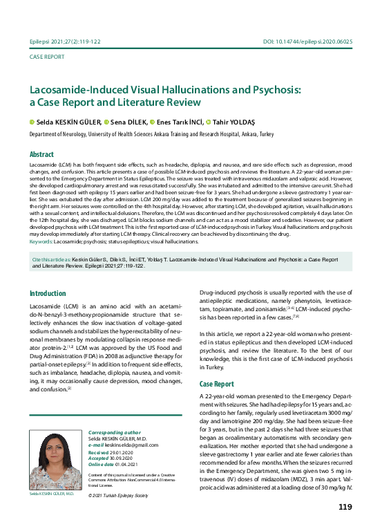 (PDF) Lacosamide-induced Visual Hallucinations and Psychosis: A Case ...